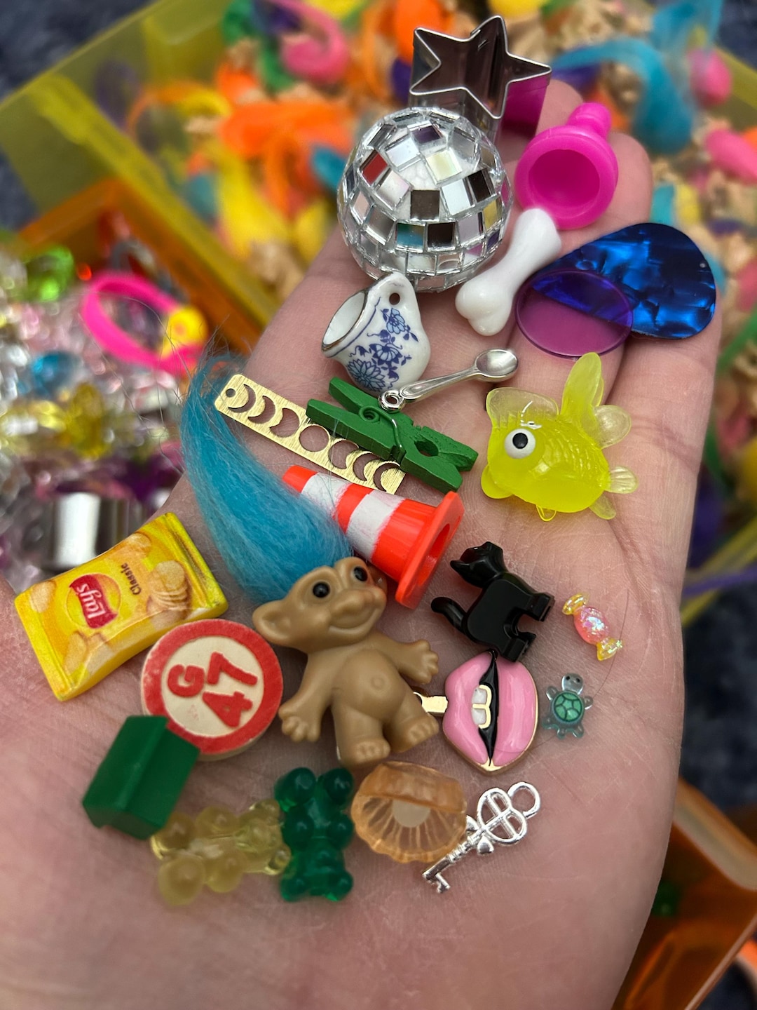 Trinket Mix in a Tin - Miniatures Souvenirs Mini Toys Tiny Things ...