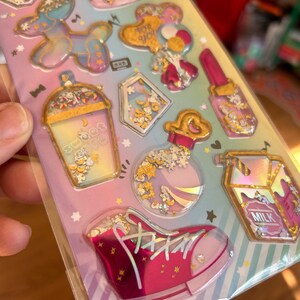 Puffy Glitter Sprinkle Shaker Sticker Sheet Shoe Boba Milk Candy ...