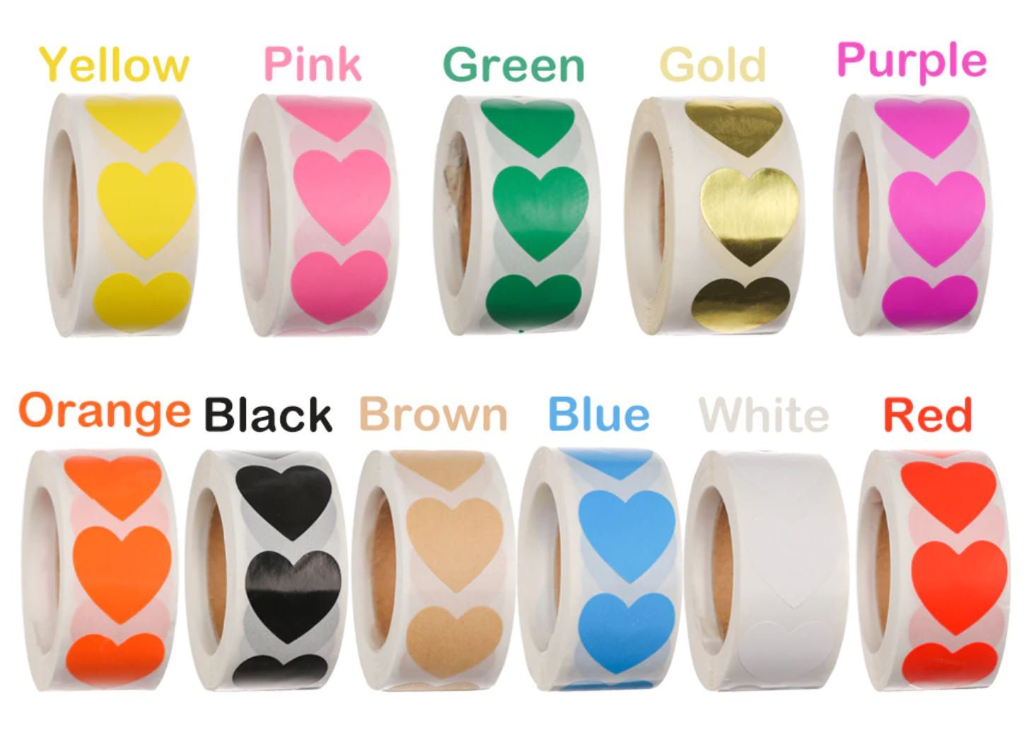 Heart Stickers On A Roll