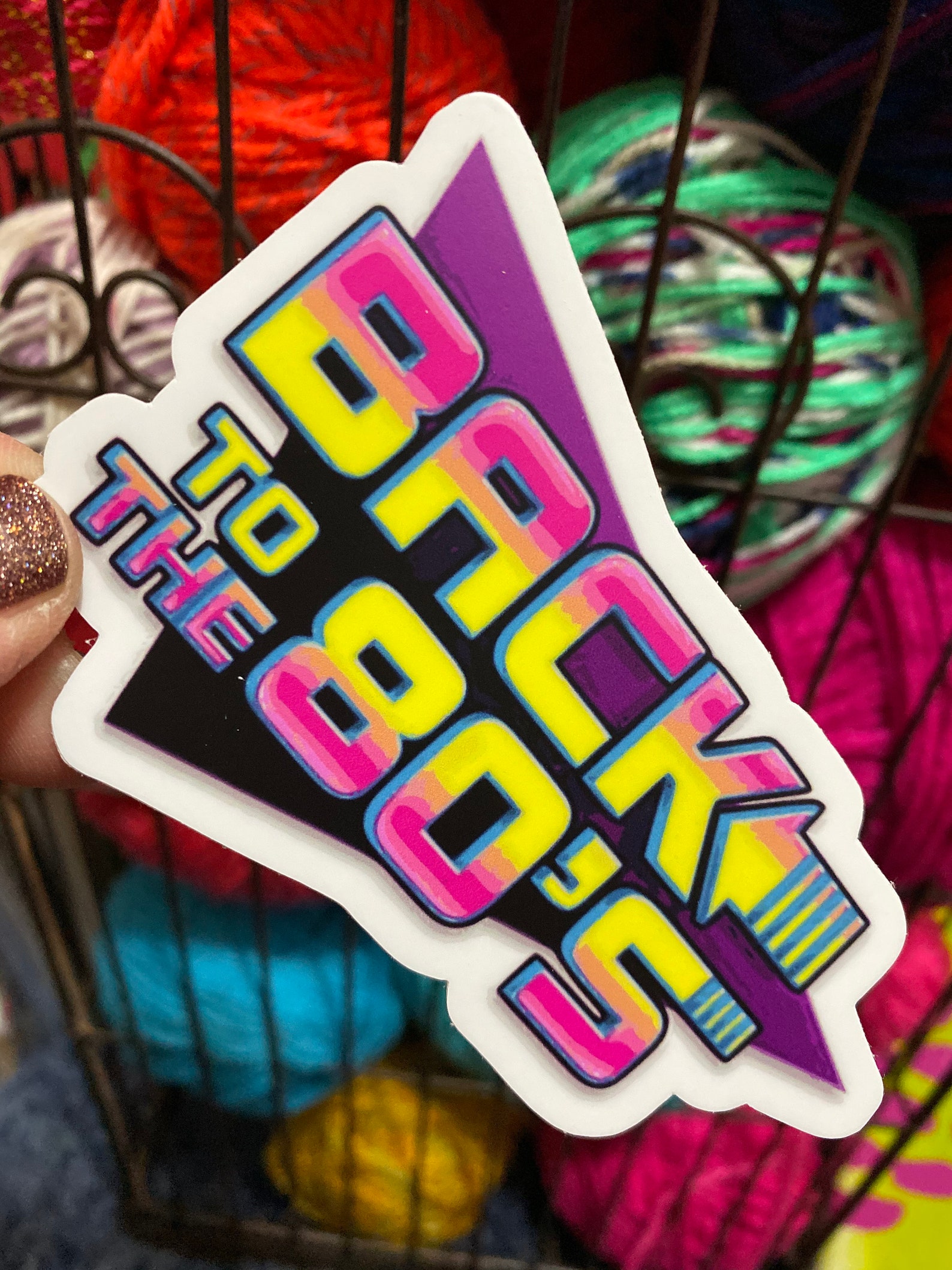 Retro Neon 80s Sunset Back to the 80s Sticker | Etsy