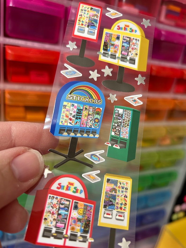 Vending Machine Quarter Gumball Vend Stickers - Etsy