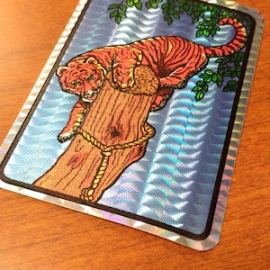 Rare Vintage Prism Tiger Sticker 1980s - Etsy