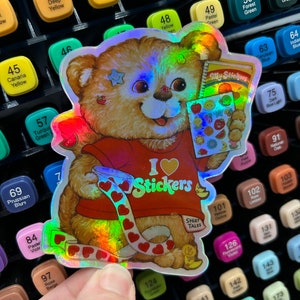 Retro I Love Stickers Collector Sticker Pick 1 - Etsy