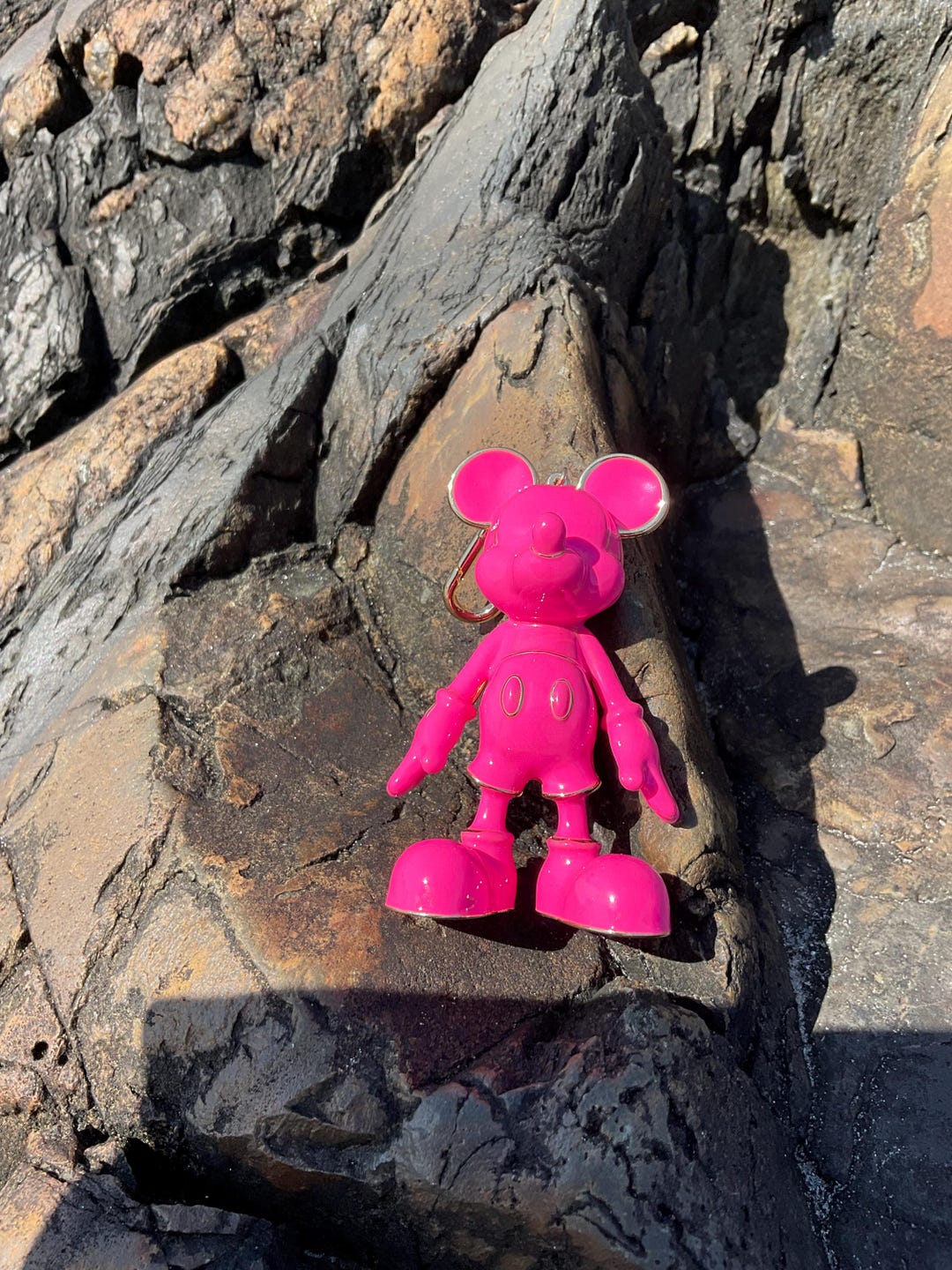 Baublebar Hot Pink Mickey Mouse Bag Charm - Etsy