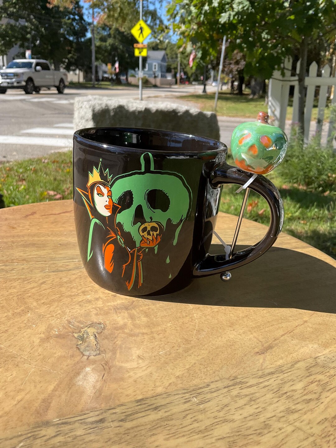Evil Queen of Halloween Ceramic Mug With Poison Apple Stirrer - Etsy