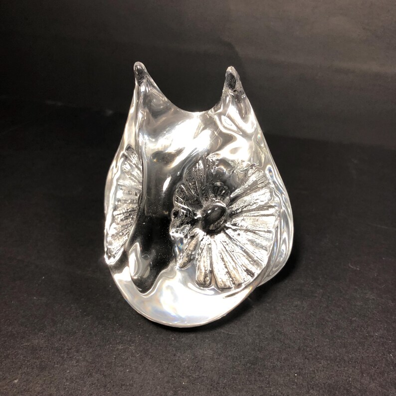Vintage Mid Century Modern French Clear Glass Owl Sculpture From Daum 3 ...