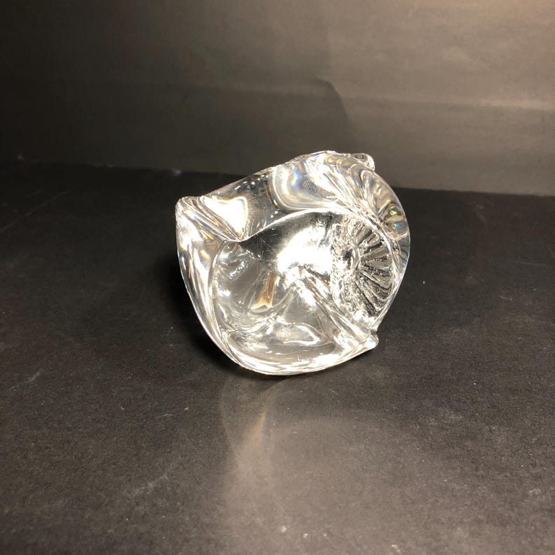 Vintage Mid Century Modern French Clear Glass Owl Sculpture From Daum 3 ...