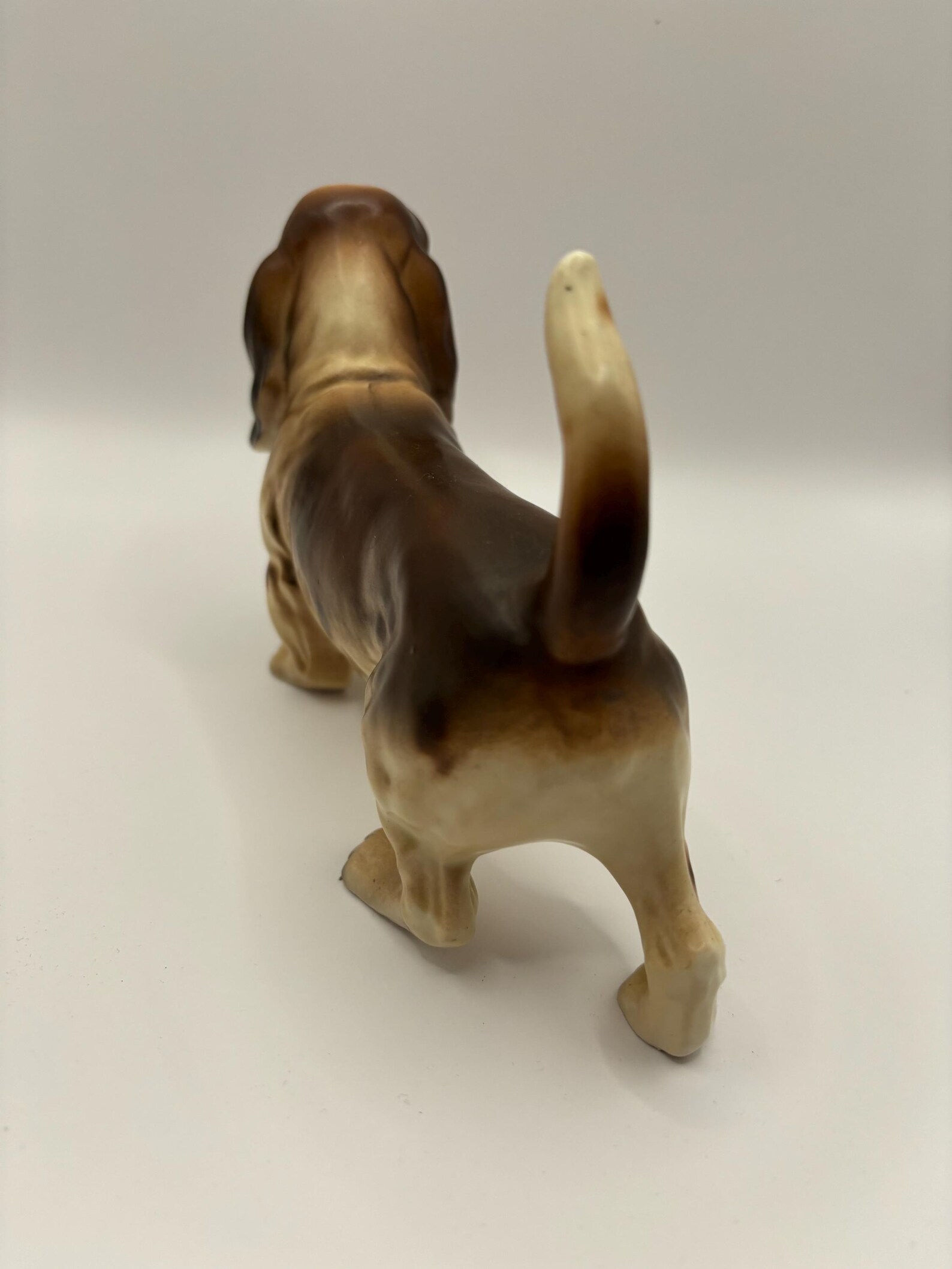 Vintage Enesco 1950s Bassett Hound Dog Porcelain Bisque Ceramic ...