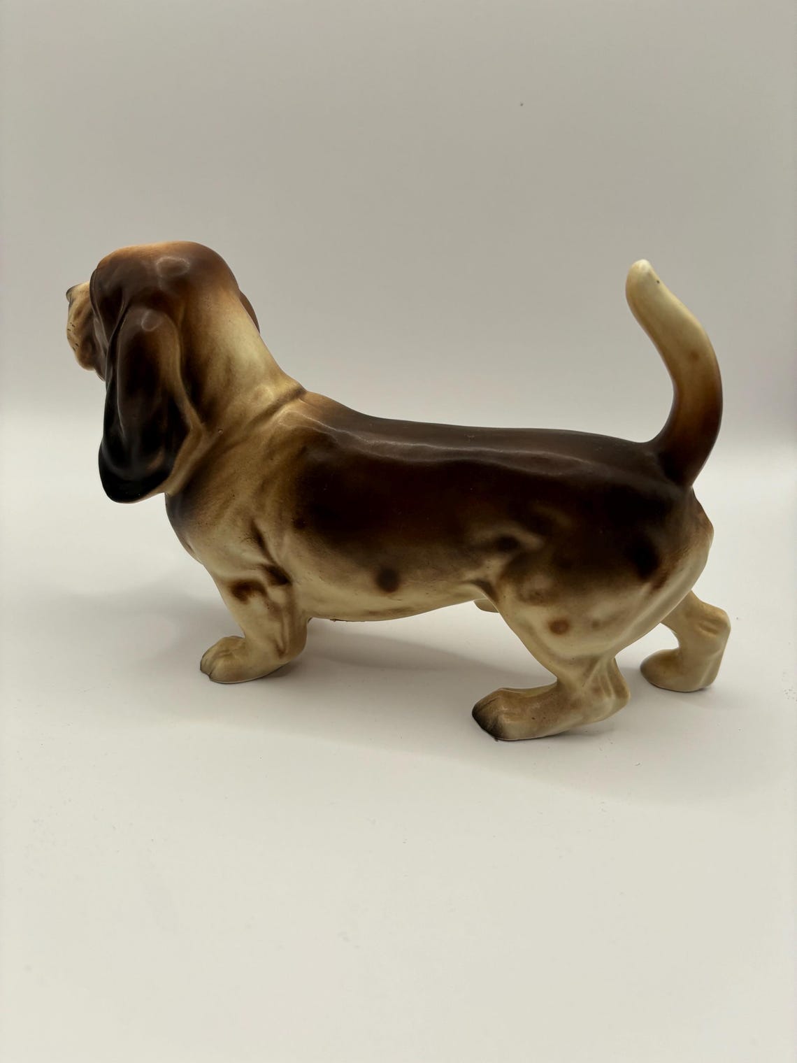 Vintage Enesco 1950s Bassett Hound Dog Porcelain Bisque Ceramic ...