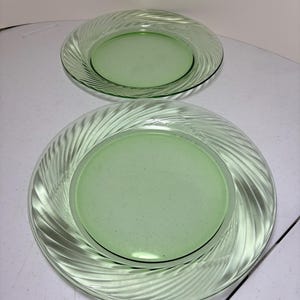 Pyrex 1950’s Festiva Spring Green Swirl Rim 12” Dinner Plates - Etsy