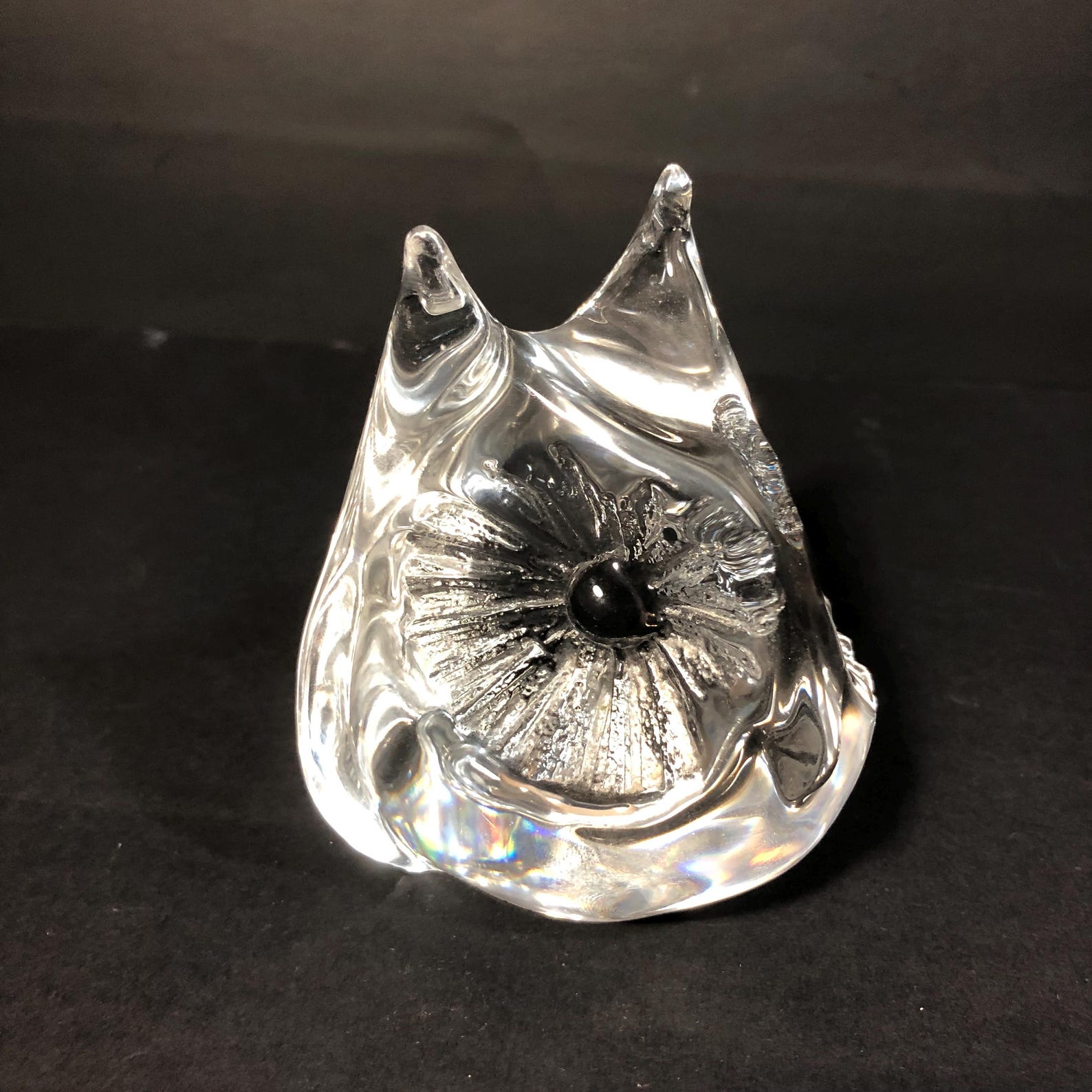 Vintage Mid Century Modern French Clear Glass Owl Sculpture From Daum 3 ...
