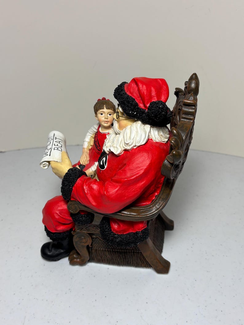 University of Georgia Wishlist Santa Statue Cheerleader Figurine BEAT ...