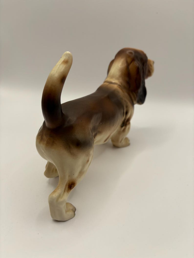 Vintage Enesco 1950s Bassett Hound Dog Porcelain Bisque Ceramic ...