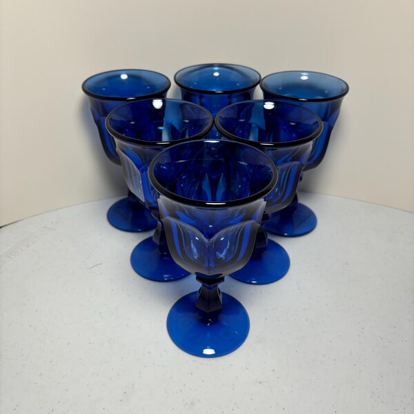 Cobalt Blue Goblets - Etsy