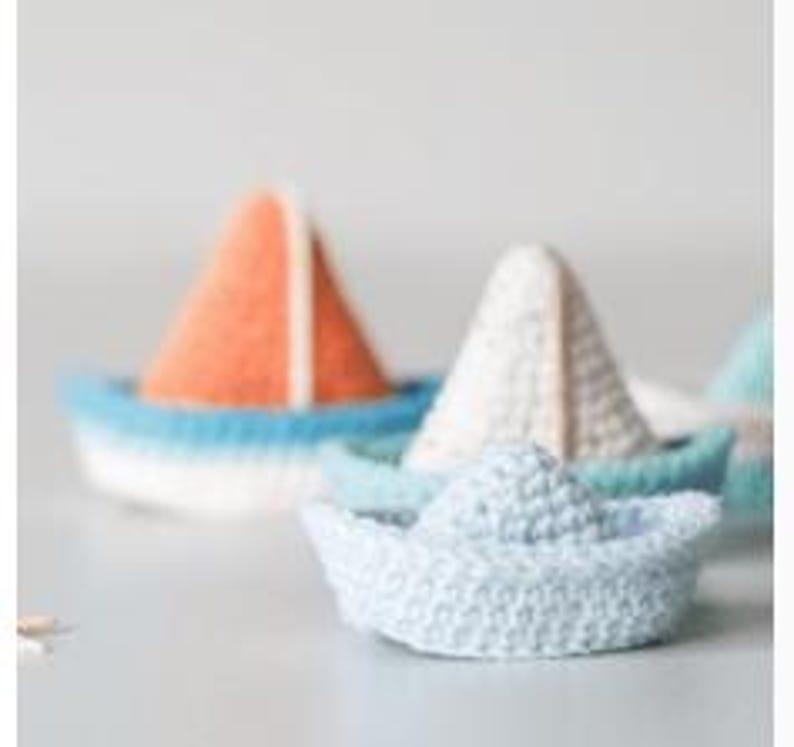 Crochet Boat Sailboat Amigurumi Pattern PDF - Gift for Her - Amigurumi ...