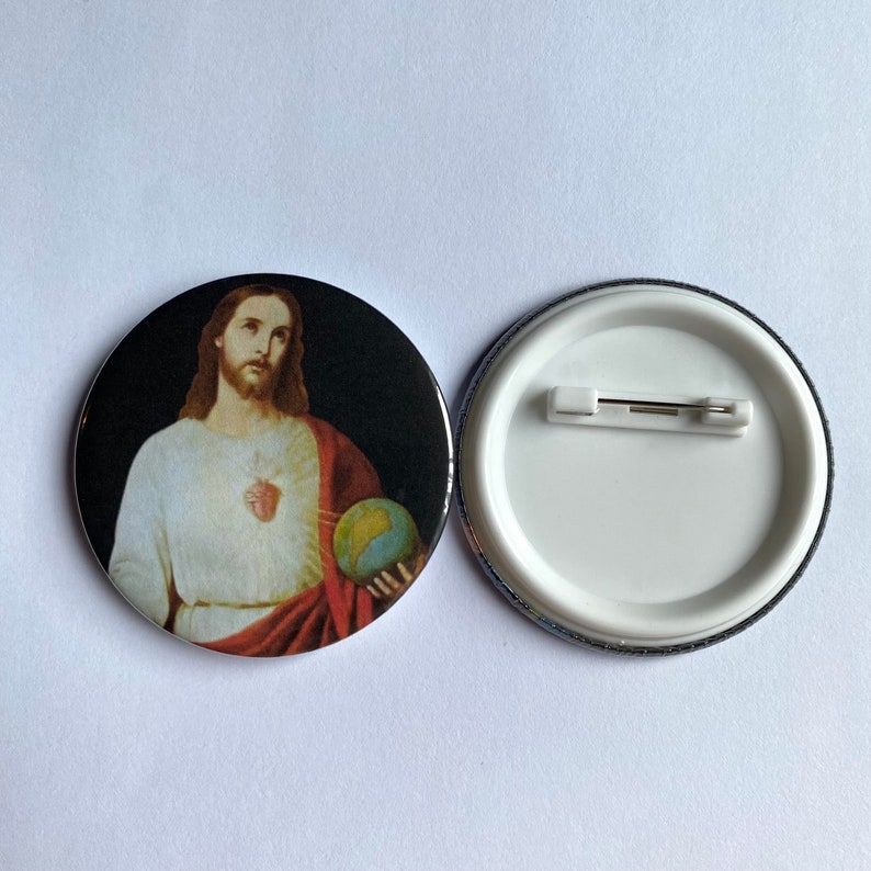 Jesus and Mother Mary Pins Sacred Heart of Jesus Immaculate Heart of ...