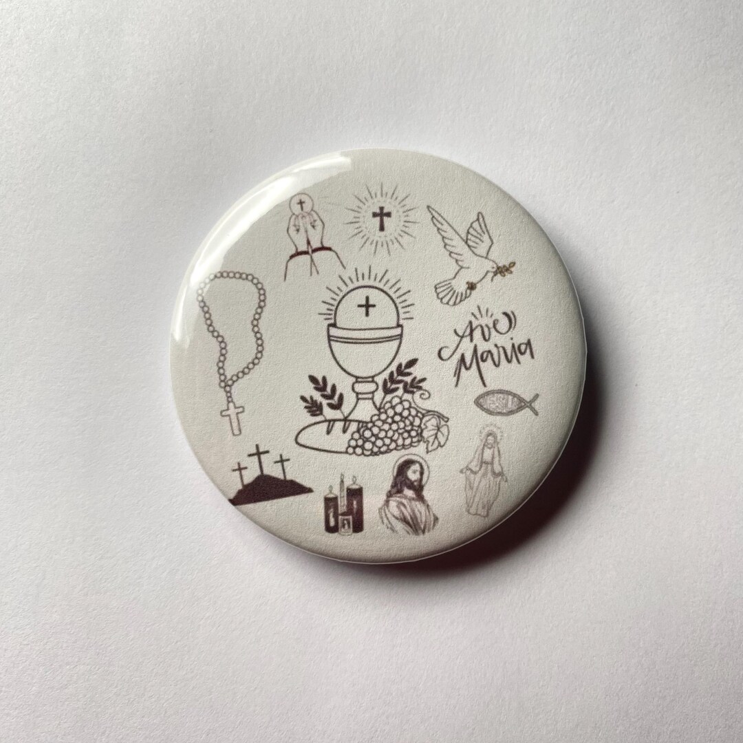 Catholic Button Pin - Christian Pin - Catholic Gift - Religious Pins ...