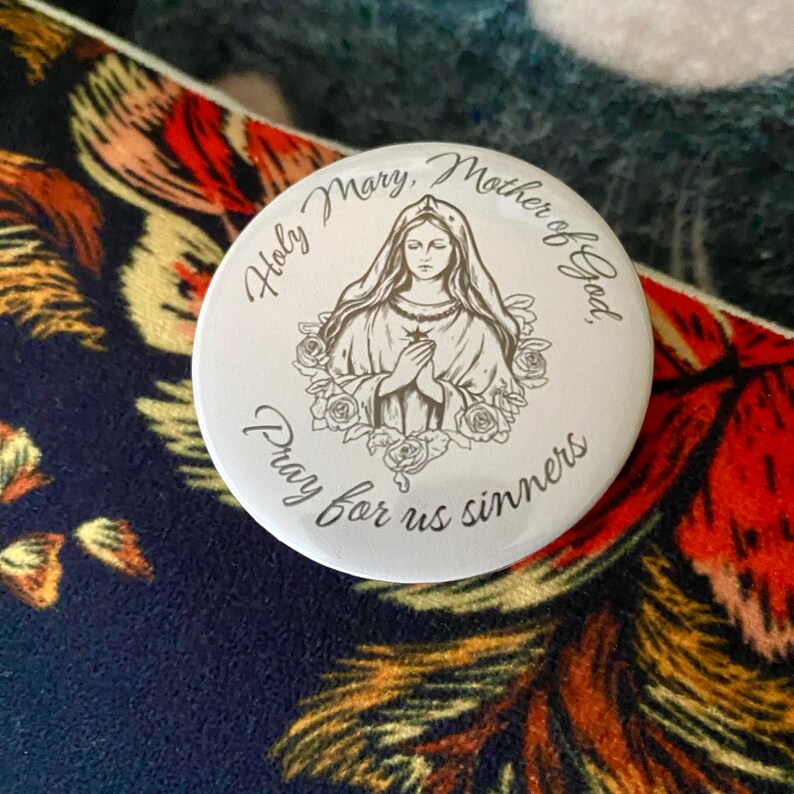 Mother Mary Pin Catholic Pins Hail Mary Prayer Pin Catholic Women Gifts ...