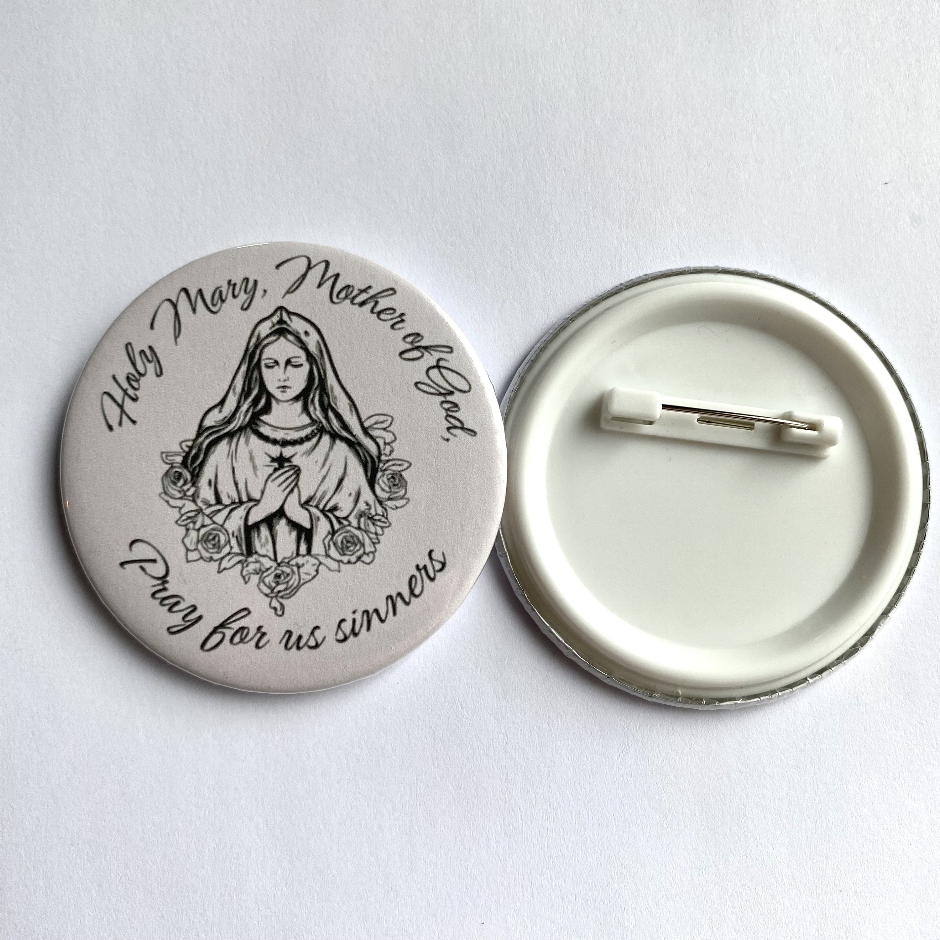 Mother Mary Pin Catholic Pins Hail Mary Prayer Pin Catholic Women Gifts ...