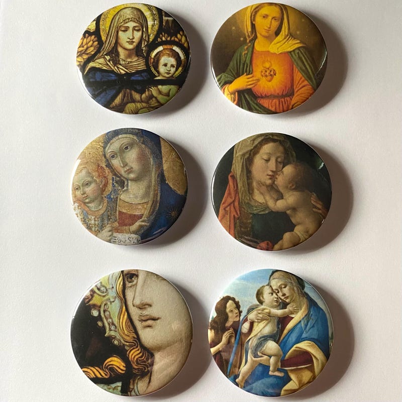Virgin Mary Pin - Etsy