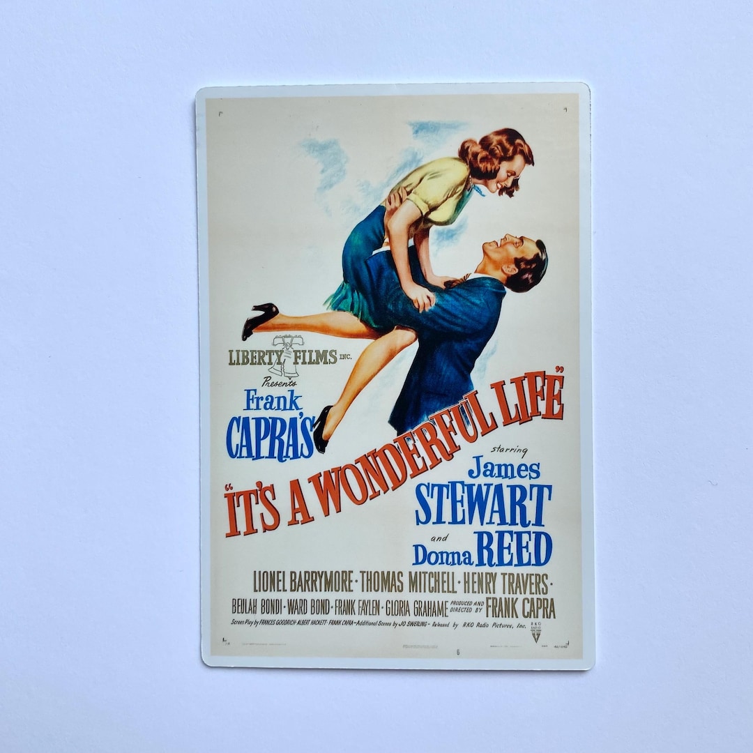 Its a Wonderful Life Movie Poster Sticker Classic Christmas Movies ...