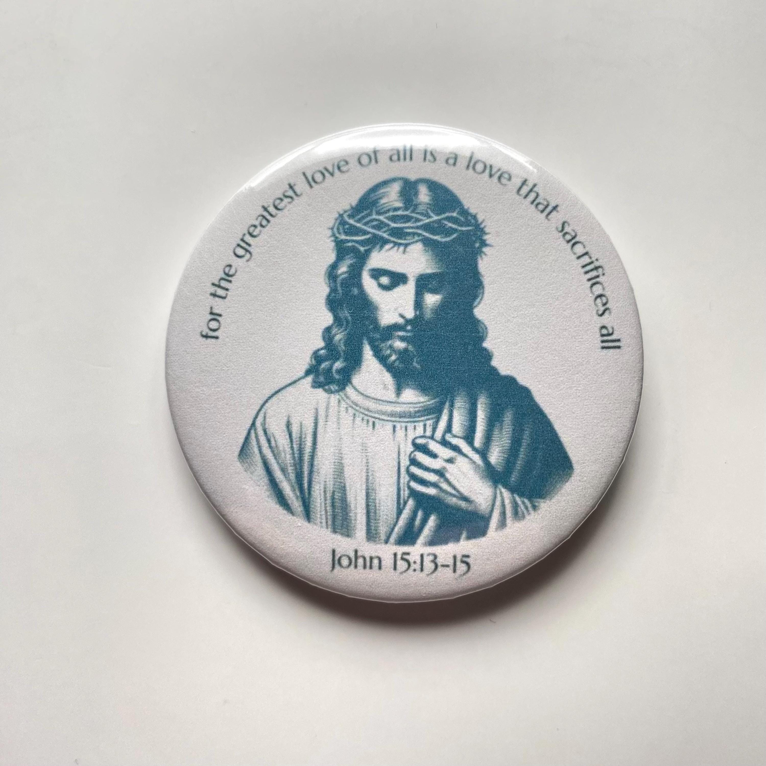 Jesus Christ Pin - Catholic Gifts - Christian Pin - 2.25 Inch Pinback ...