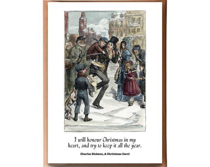 Charles Dickens Christmas Carol Quote Greeting Card - Etsy