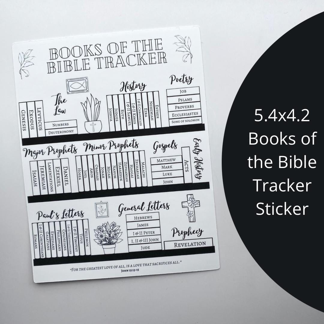 Books of the Bible Tracker Sticker - Etsy