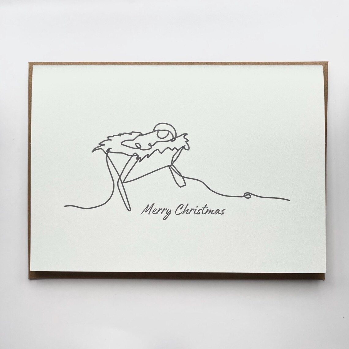 Nativity Scene Christmas Card - Baby Jesus Card - Religious Christmas ...
