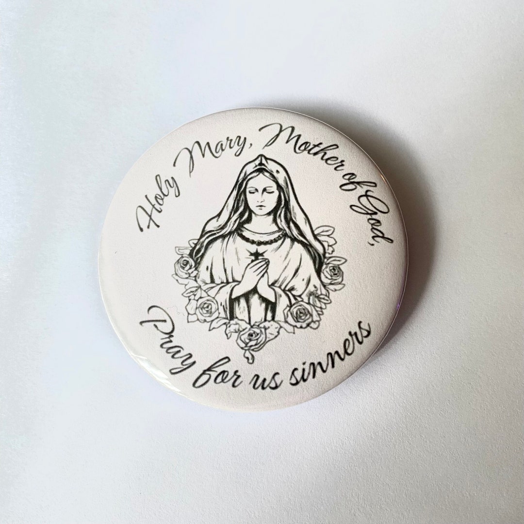 Mother Mary Pin Catholic Pins Hail Mary Prayer Pin Catholic Women Gifts ...