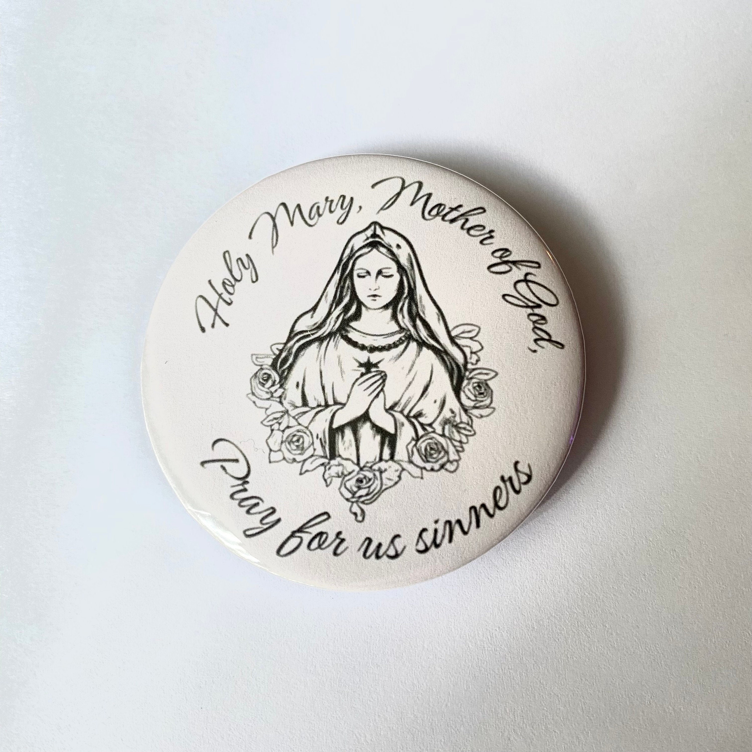 Mother Mary Pin Catholic Pins Hail Mary Prayer Pin Catholic Women Gifts ...