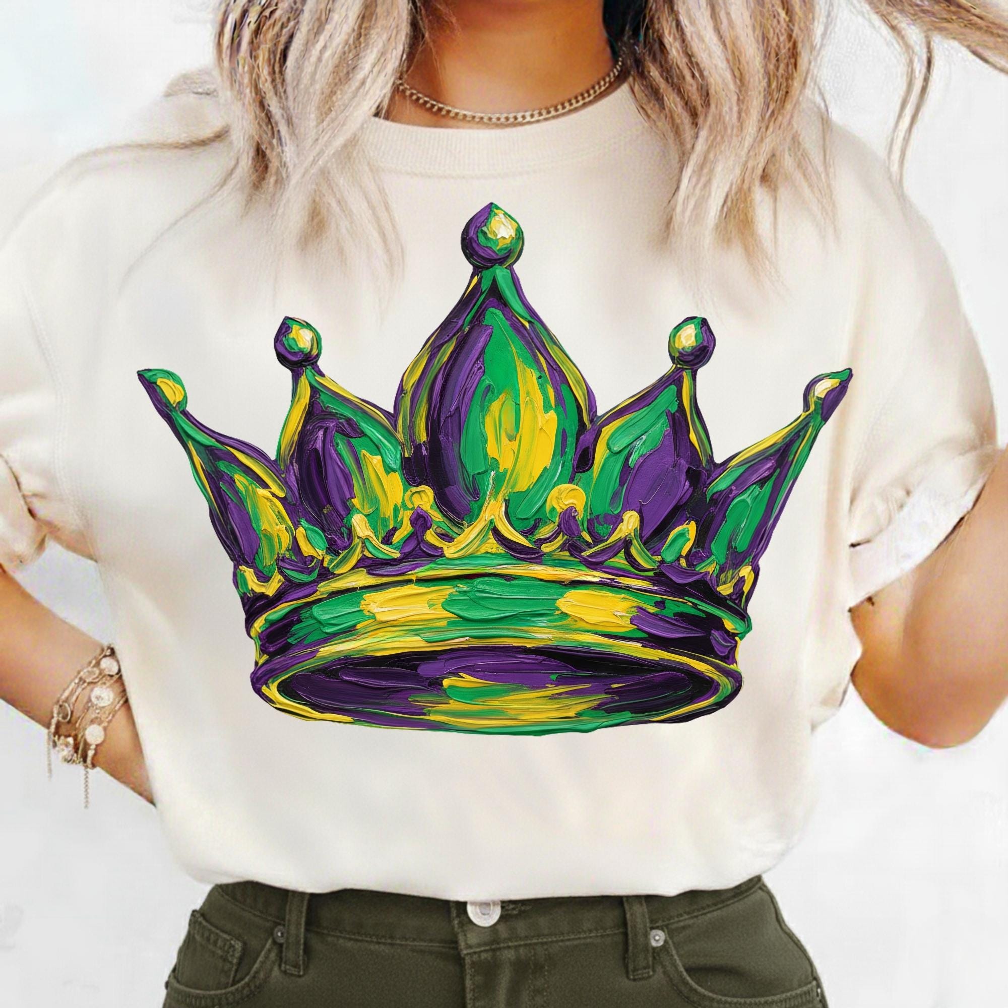 Mardi Gras Brushstroke Crown PNG – Hand Painted Carnival Crown Design ...