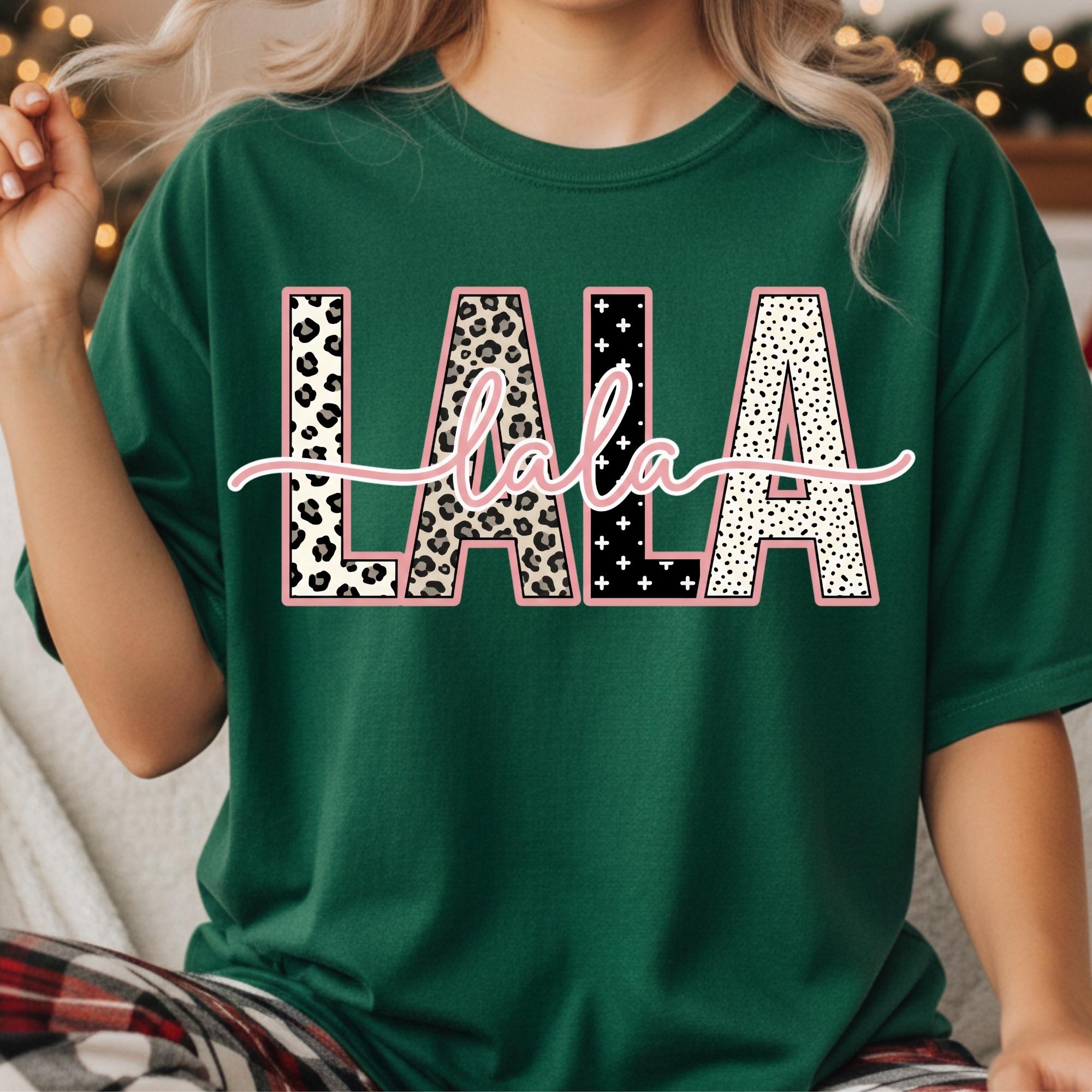 Preppy Leopard Lala PNG, Pink Block Letter Grandma Clipart, Mother’s ...