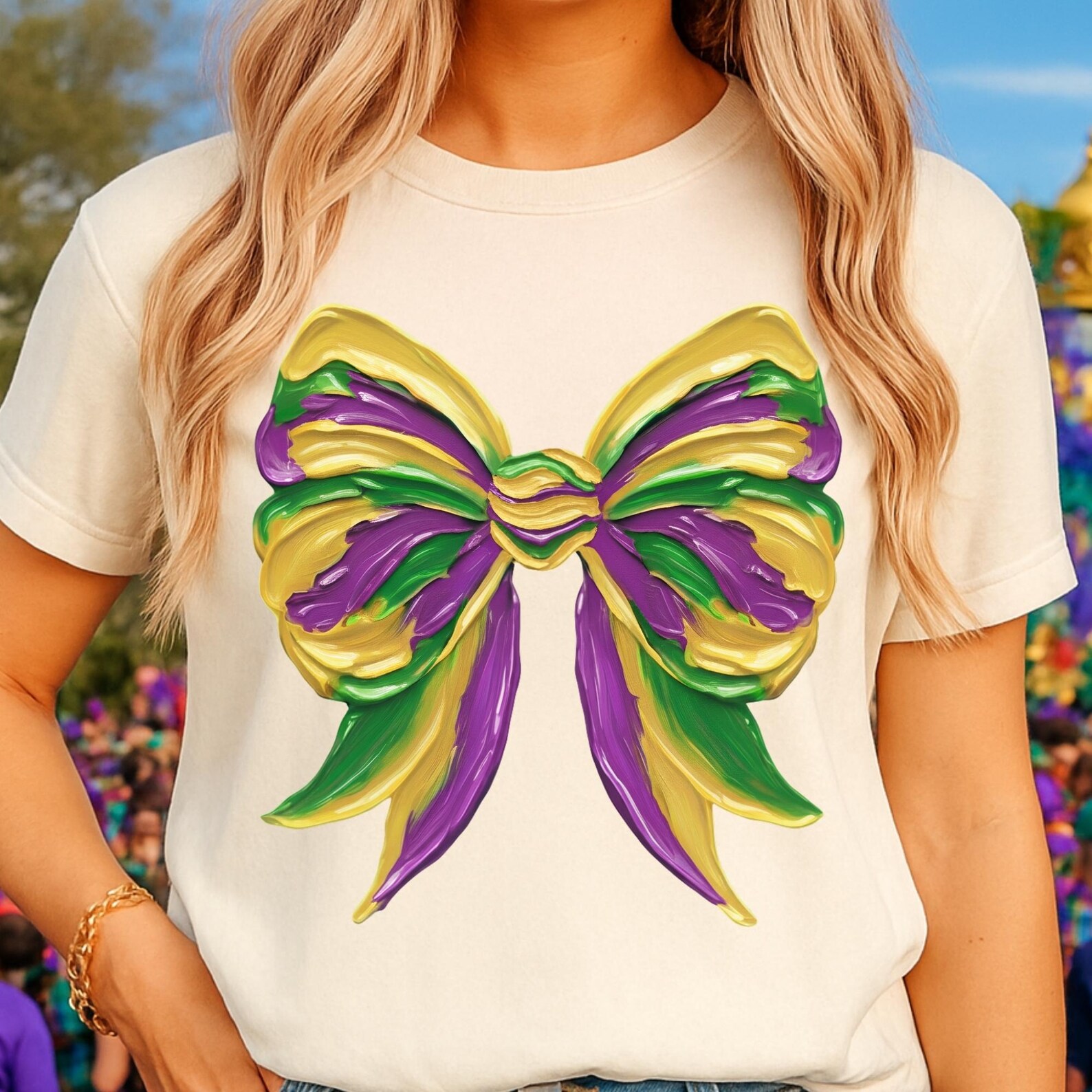 Mardi Gras Brushstroke Art Bundle PNG, Hand Painted Mask, Bow, Crown ...