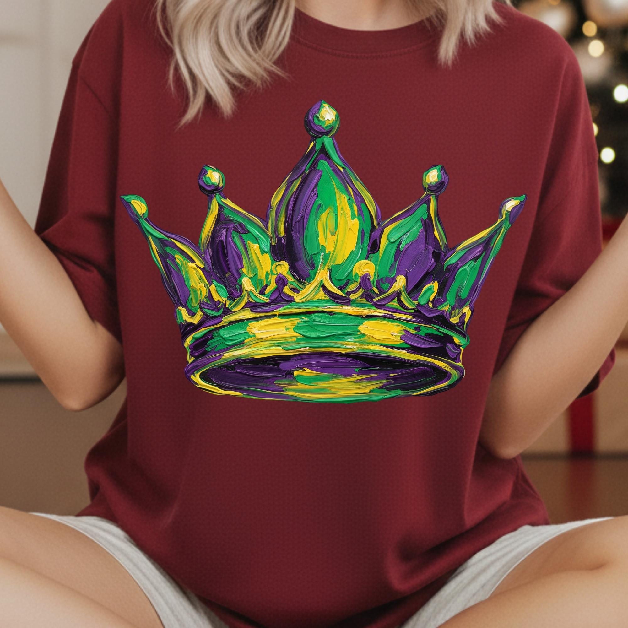 Mardi Gras Brushstroke Crown PNG – Hand Painted Carnival Crown Design ...