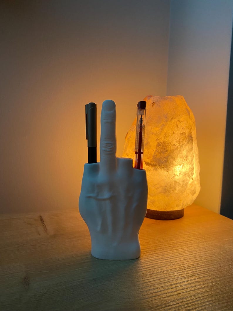 Middle Finger Figure Pen Holder Hand, Decorative Hand Figure, Statue - Etsy