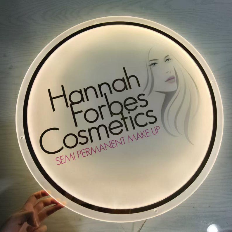 Custom 3D Acrylic Salon Sign | LED Neon Business Logo Sign | Hair ...