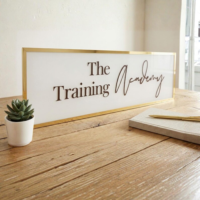 Acrylic UV Printed Logo Sign : Custom Business Wall Sign for Office ...