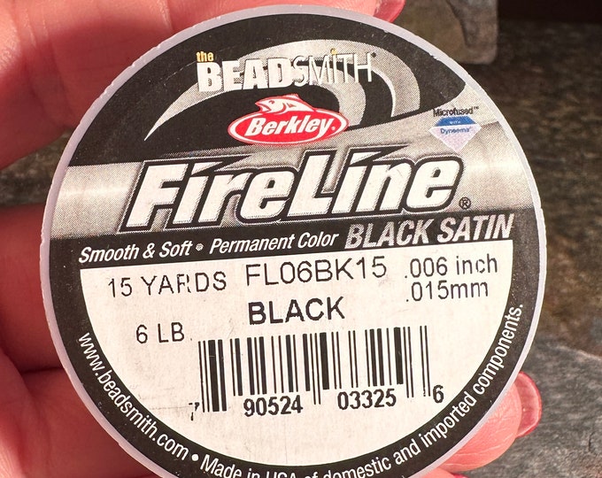 Fireline Satin Black Color 6 Lb. 15 Yard Spool - Etsy