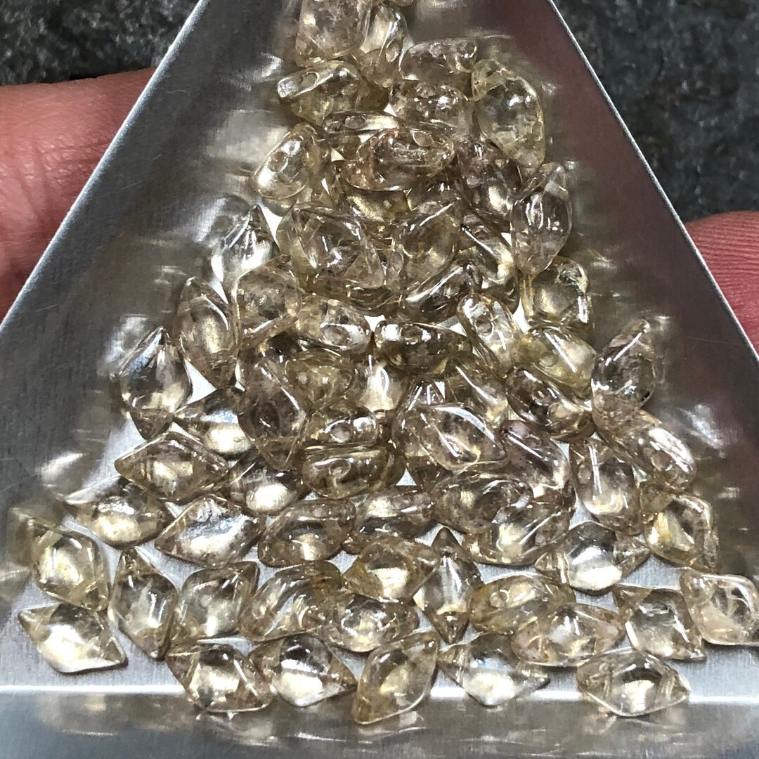 Gemduo Two-hole Bead 8x5mm Crystal Gleam White Glaze (10 Grams) - Etsy