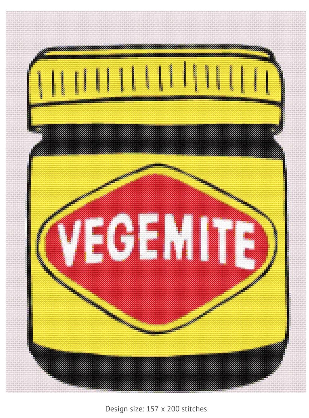 Australian Vegemite Cross Stitch Pattern - Large - Etsy