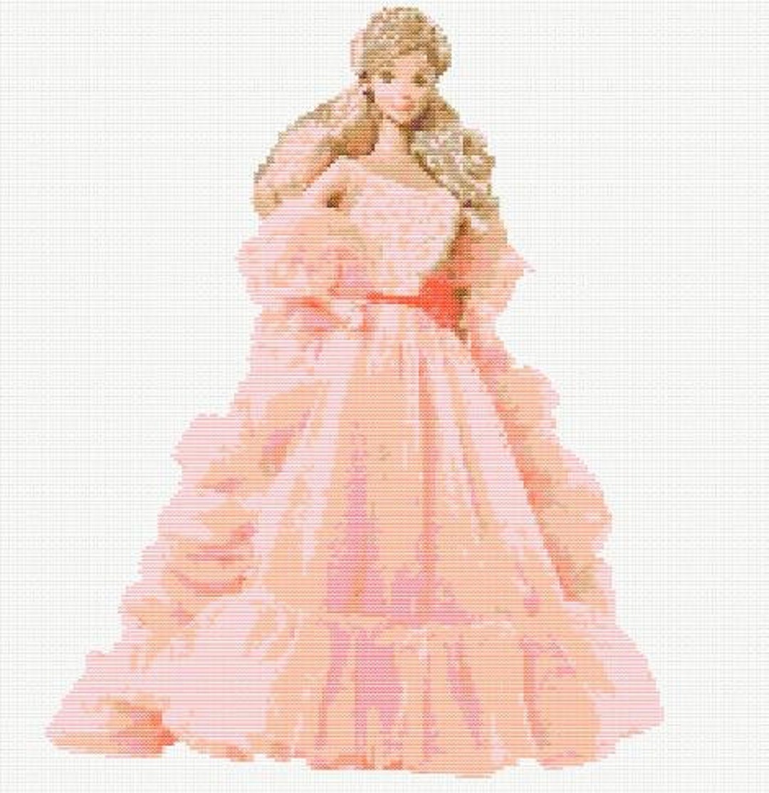 Peaches N Cream Barbie Cross Stitch Pattern - Etsy