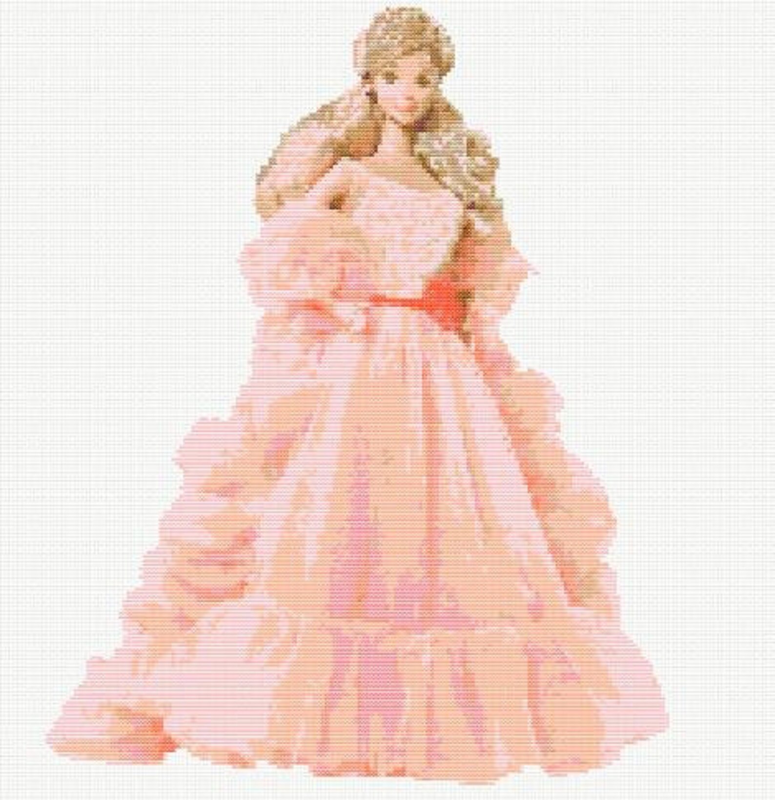 Peaches N Cream Barbie Cross Stitch Pattern - Etsy