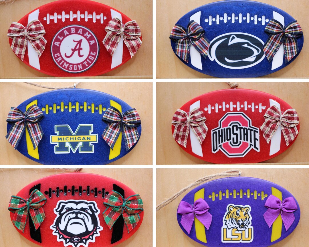 College Football Team Ornament | Handmade Resin Decoration | NCAA Gift ...