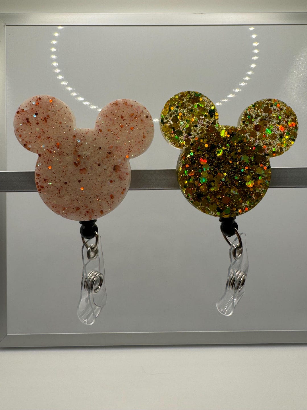 Mickey Mouse Badge Reel: Handmade Resin Retractable Badge - Etsy