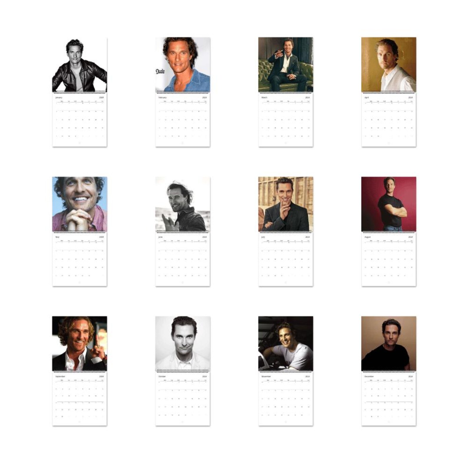 Matthew Mcconaughey Calendar Vol.1 - 2025 Calendar, Wall Calendar 2025 ...