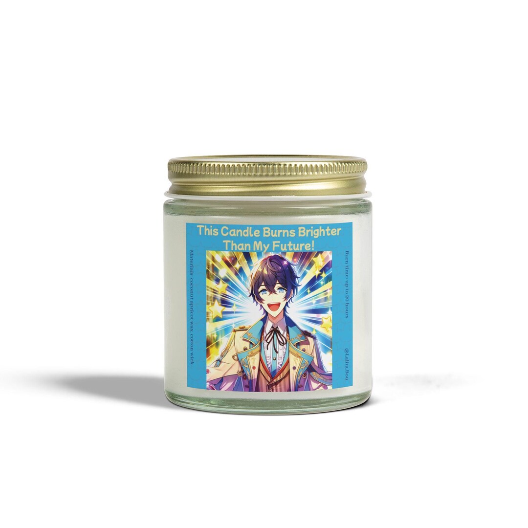 Anime Guy Funny Manga Comedy Ironic Scented Coconut Apricot Candles ...