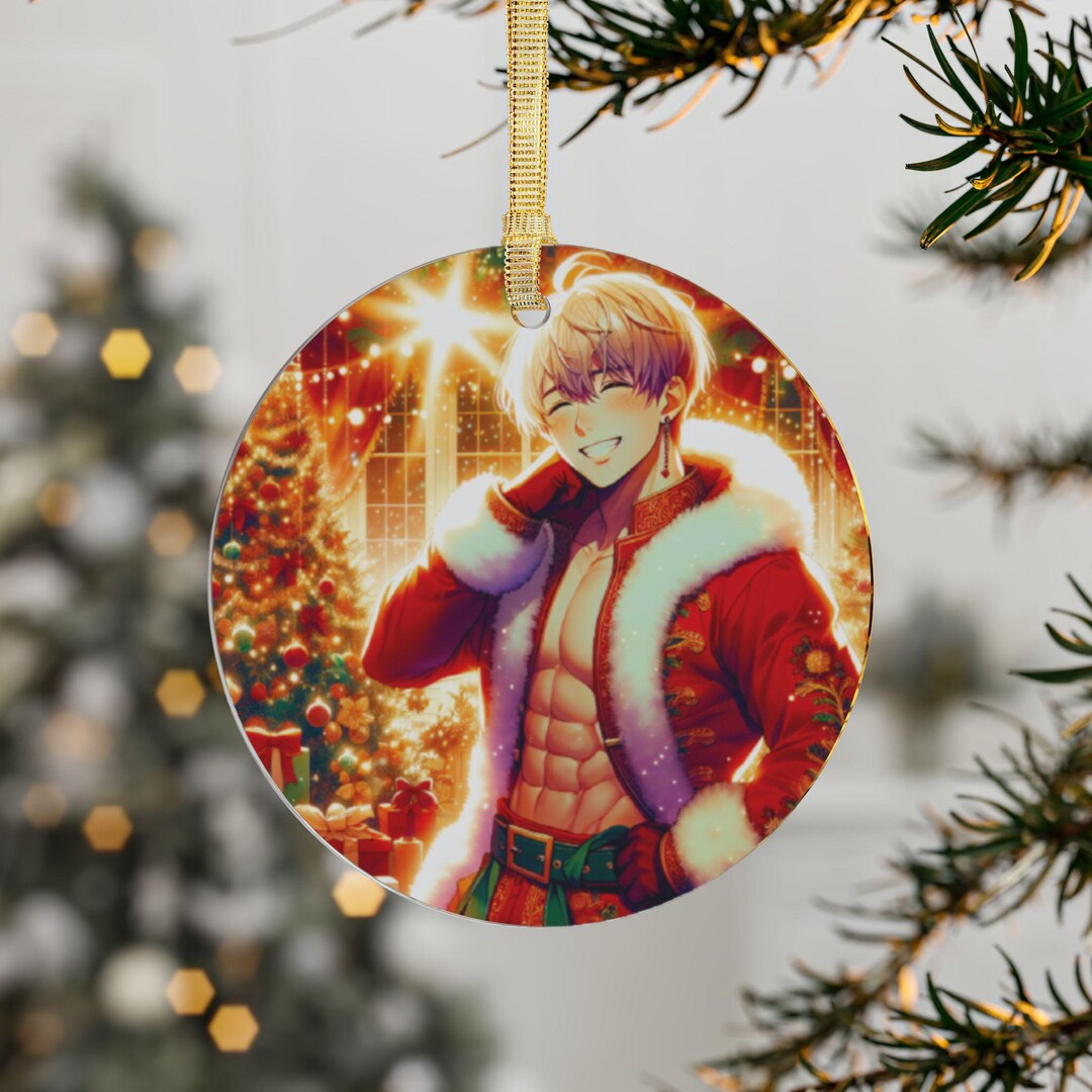 Acrylic Ornaments, Anime Hot Guy Santa Clause Holidays Manga Cutie ...