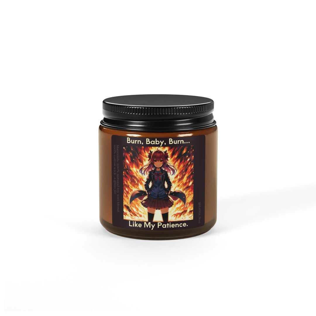 Soy Candle, Funny Anime Girl Manga Inspired Scented Candle, Home Decor ...