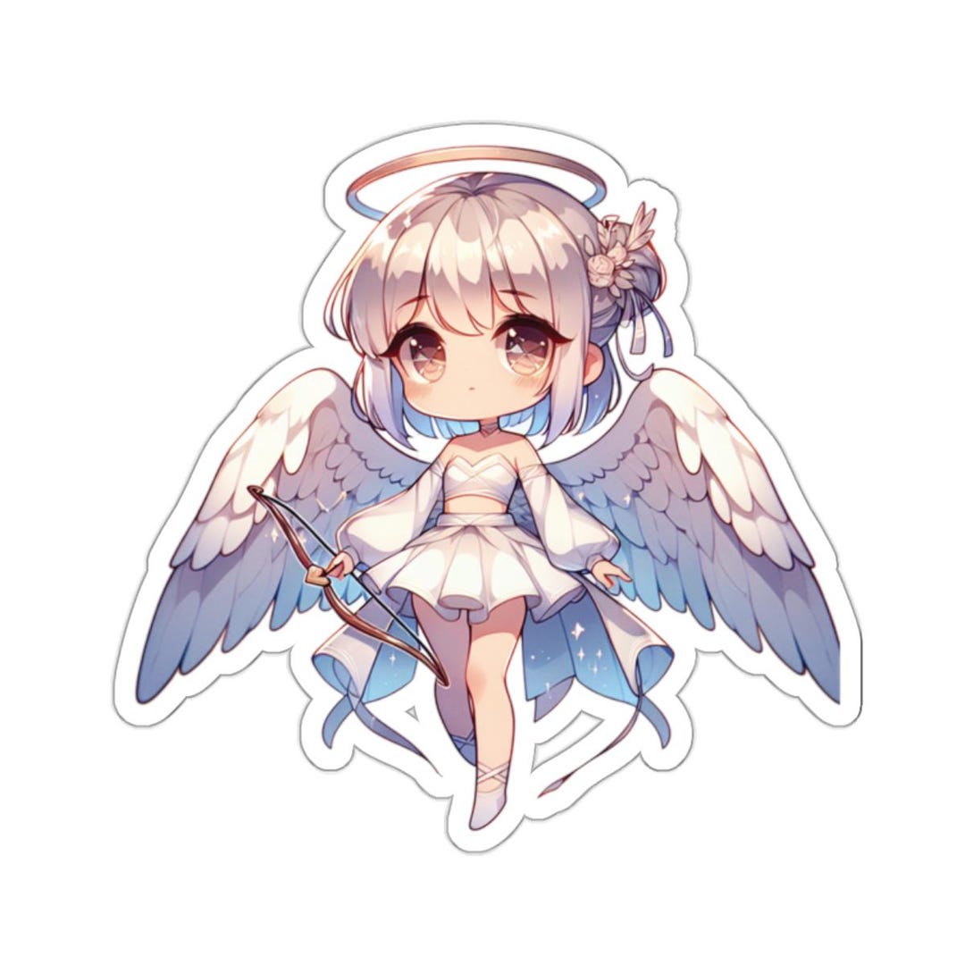 Chibi Anime Cupid Kiss-cut Stickers, Angel Manga Kawaii Cute Decals ...